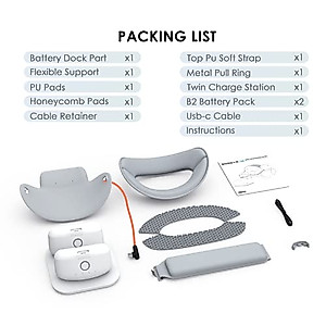 BOBOVR P4 Twin Battery Upgrade Combo - Compatible with Pico4 Accessories, Recirculating Power Supply System,Dual Battery Pack,B2 and Magnetic Charging Dock