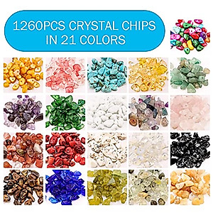 ZLXDP Gemstone Jewelry Making Kit Irregular Chips Stones Crushed Chunked Crystal Pieces Loose Beads for Decor Crafts