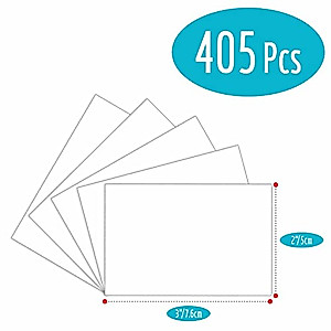 405pcs Plain Name tag Labels, Blank Name Badge with Permanent Adhesive Writable White Name Tag Stickers for School Office Home(Each Measures 3" x 2")