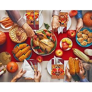 Thanksgiving Cutlery Holder Set 24PCS Thanksgiving Table Decor Set Thanksgiving Table Setting Decorations Thanksgiving Turkey Utensil Décor for Thanksgiving Autumn Fall Harvest Party Table Decoration