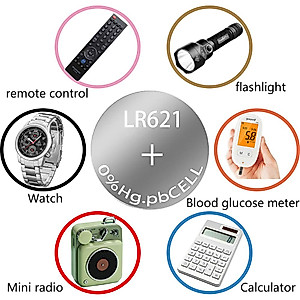 SKOANBE 10PCS LR621 AG1 SR621SW 364 LR60 164 1.5V Watch Battery