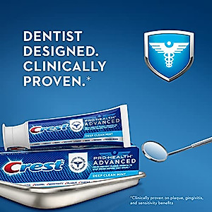Crest Pro Health Advanced Deep Clean Toothpaste, Mint, 5.1 Ounce, Pack of 3