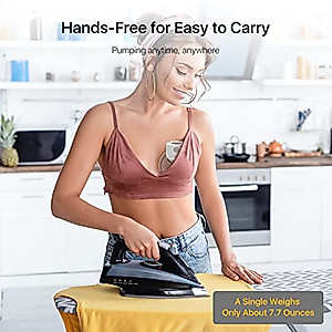 Goldeep Wearable Breastfeeding– Hands Free Portable,3 Modes & 12 Levels Electric Breast Pump – LCD Screen, No Leakage, Low Noise, 27mm Default/24mm Flange