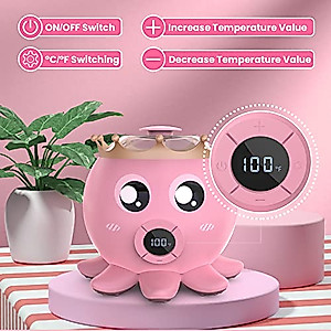 Octopus Shape Waxing Kit for Women, Digital Wax Warmer for hair removal, wax melt warmer with 4 bags Hard Wax Beads for Full Body, Brazilian, Bikini, Legs, Facial, Eyebrow, Armpit Hair Removal