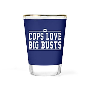 Police Shot Glass - Police Officer Gift - Funny Cop Shot Glasses - Law Enforcement Shot Glass - Police Gift - Big Busts Glass
