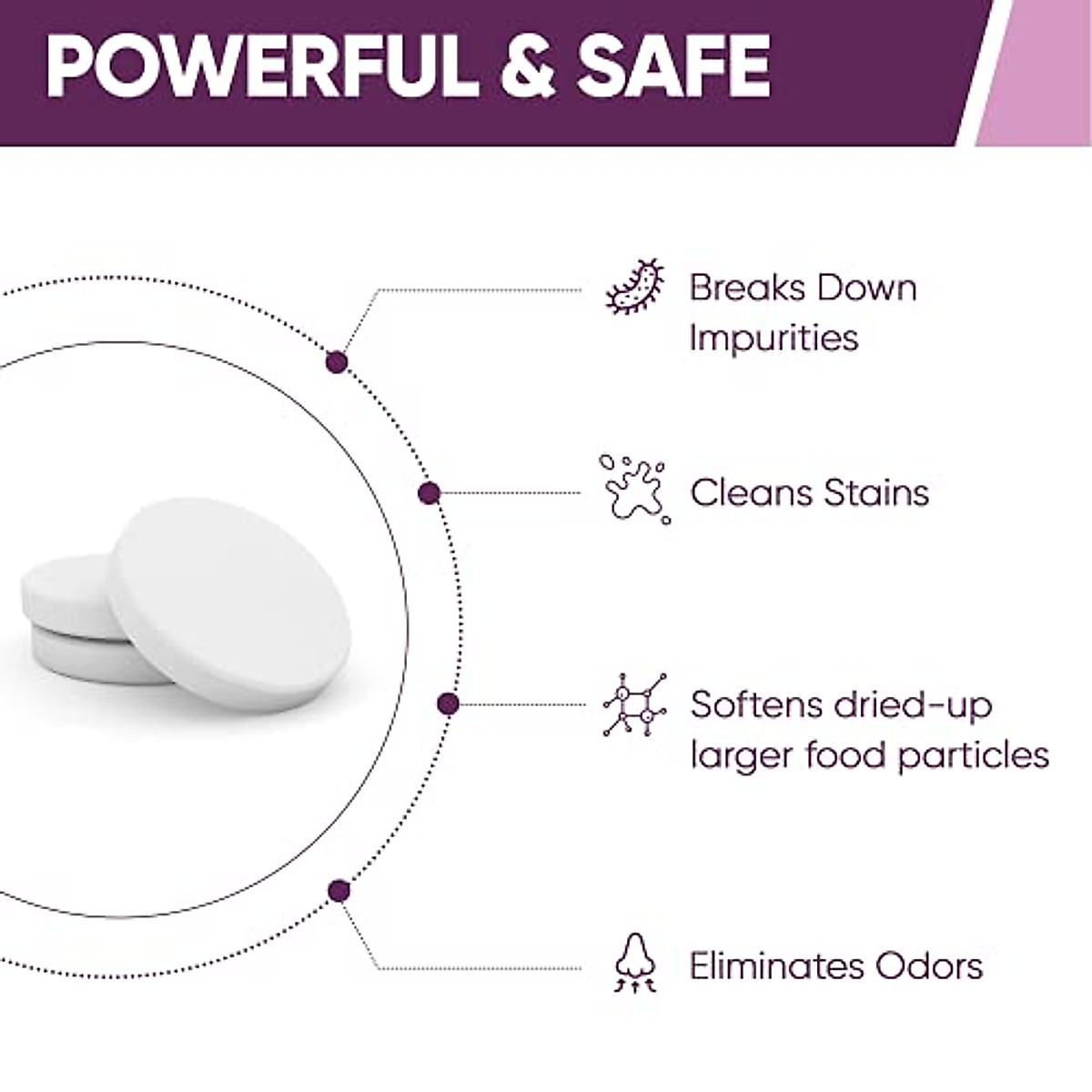 Pink (3) Baby Bottle Silicone Brushes and (30 Pack) Baby Milk Bottle Cleaning Tablets, Baby Water Bottle Tumbler Cleaner