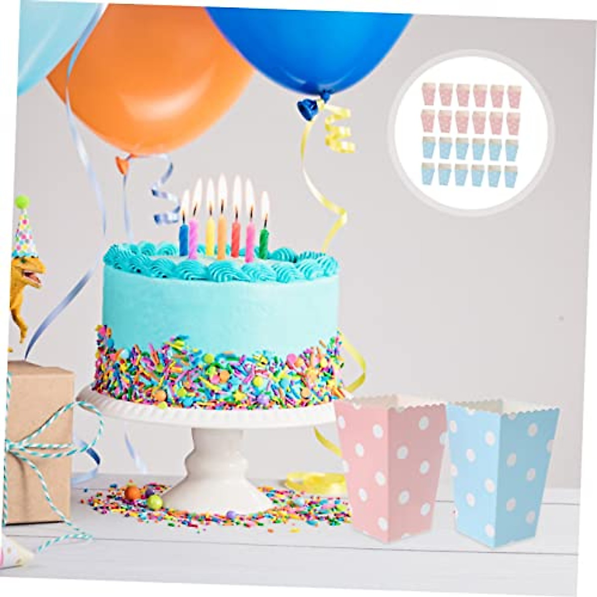 Gadpiparty 24pcs Popcorn Boxes Popcorn Box Popcorn Cups Paper Candy Container Basket Sandwich Container Snacks Container Nacho Containers Paper Storage Containers Party Snack Buckets Carton