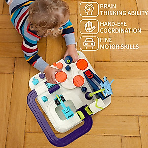 LZZAPJ Race Tracks Toy, City Rescue Preschool Educational Toys,Puzzle Adventure Parking Track Car Playsets for Toddler, Birthday Gifts for Kids Children Boys and Girls 3 4 5 6 7 8 Years Old