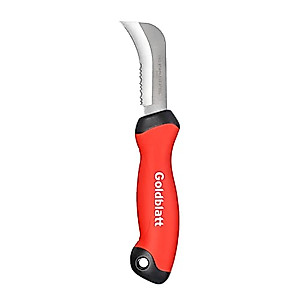 Goldblatt Linoleum Knife - Stainless Steel Roofing & Flooring Knife, Carpenter Knife, Linoleum Cutter with Soft-grip Handle, Hook Knife for Cutting Carpet, Cable Skinning, Wallpaper, Turf