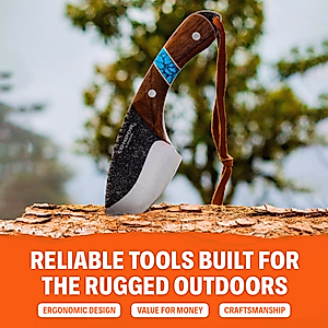 Condor Tool & Knife Blue River Skinner | Hunting Knife | Pocket Sized Stainless Steel Full Tang Knife with Hand Crafted Leather Sheath | Fixed Blade Hunting Knife | 3.92in Blade | 8.11oz (3.5mm Thick)