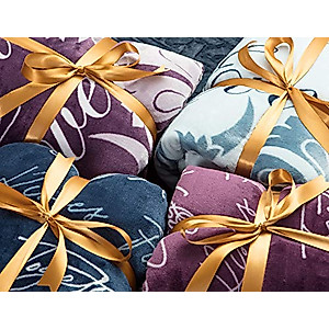 Chanasya I Love You Gift Throw Blanket- Sherpa Microfiber Unconditional Love Together Forever Throw- for Women Men Girlfriend Boyfriend Husband Wife (50x65 Inches) - Blue Blanket