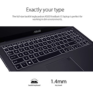 ASUS VivoBook 15 F515 Laptop, 15.6" FHD Display, Intel i3-1115G4 CPU, 8GB DDR4 RAM, 128GB SSD, Windows 11 Home in S Mode, Slate Grey, F515EA-AH34