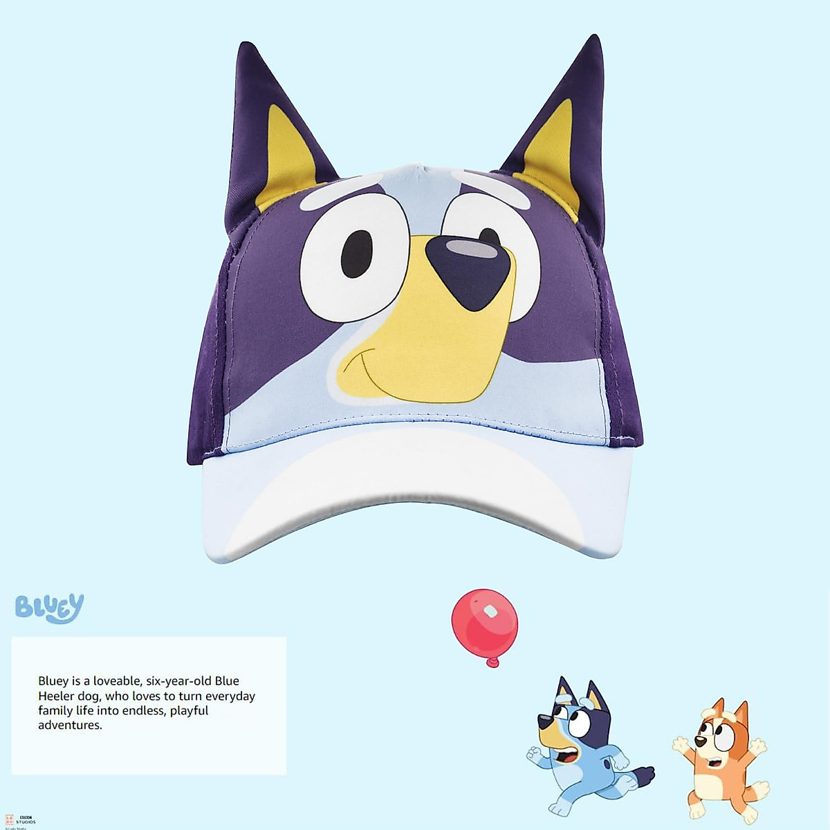 Bluey Hat Toddler Baseball Cap – Cute Hat for Kids, Adjustable Toddler Ball Cap, Bluey, Bingo, Bandit