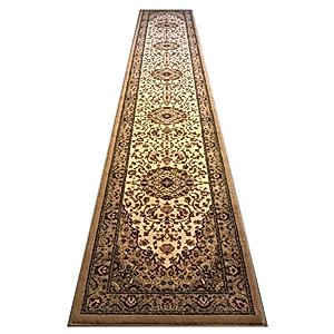 Bellagio Traditional Area Rug Runner 32 in. X 15 Ft. 10 in. Beige 401