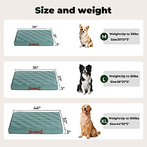 BALANCE Dog Crate Bed，Water-Resistant Orthopedic Dog Beds with Nonskid Bottom, Washable Kennel Bed Dog Mattress