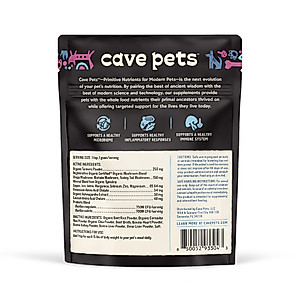 Cave Pets, Super Blend Powder, Dog Probiotic for Digestive Health and Microbiome Support, Multi-Glandular & Turmeric, 30 Servings