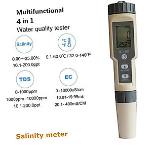 FELTECHELECTR Salt Water Gravimeter Temperature Tester Tds Water Quality Testing Pen Salt Meter Water Salimeter Water Quality Tester Automatic Hydrometer Hydrometers Light Grey