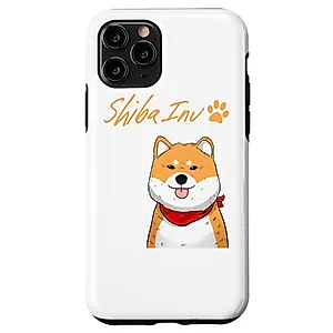 iPhone 11 Pro Funny Shiba Inu Uni Dog Red Scarf Paw Cheeky Japan Cute Case