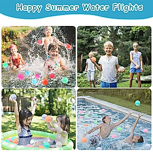 15Pcs Reusable Water Balloons - Latex-Free Soft Silicone Water Bomb Pool Toys, Quick-Fill Water Bomb for Kids & Adults All Ages Summer Fun Outdoor Party Games
