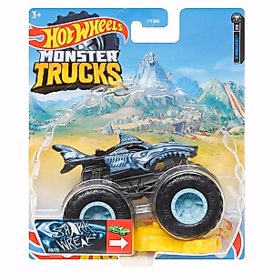 Monster Trucks Shark Wreak, 1:64 Scale with Connect and Crash car 68/75