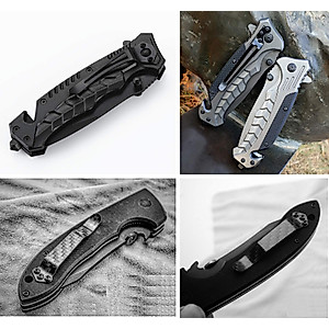 NC HAISDA 2pcs Pocket Knife Clip Portable DIY Deep Carry Practical Waist Accessories Solid Back Durable Tool (A)
