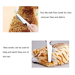 Zentric Pet Comb, Zentric Magic Pet Comb, Multifunctional Pet Hair Comb Flea And Tear Stain Removal, Flea Comb For Dogs And Cats, Tear Stain Comb For Small Dogs (1 Pair, Blue)