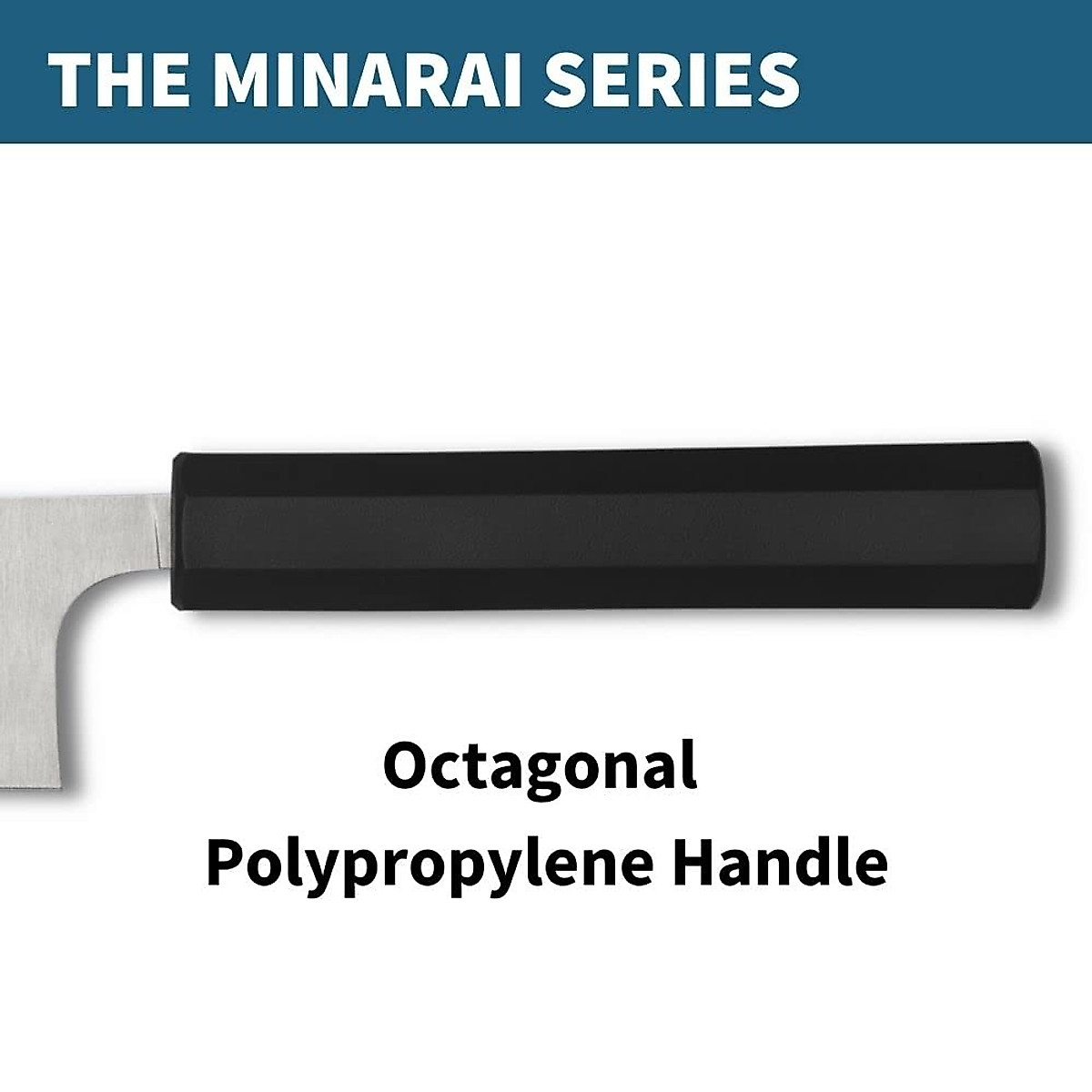 Spyderco Minarai Gyuto Premium Kitchen Knife with 10.13" CTS BD1N Super Blue Stainless Steel Blade and Polypropylene Handle - K19PBK