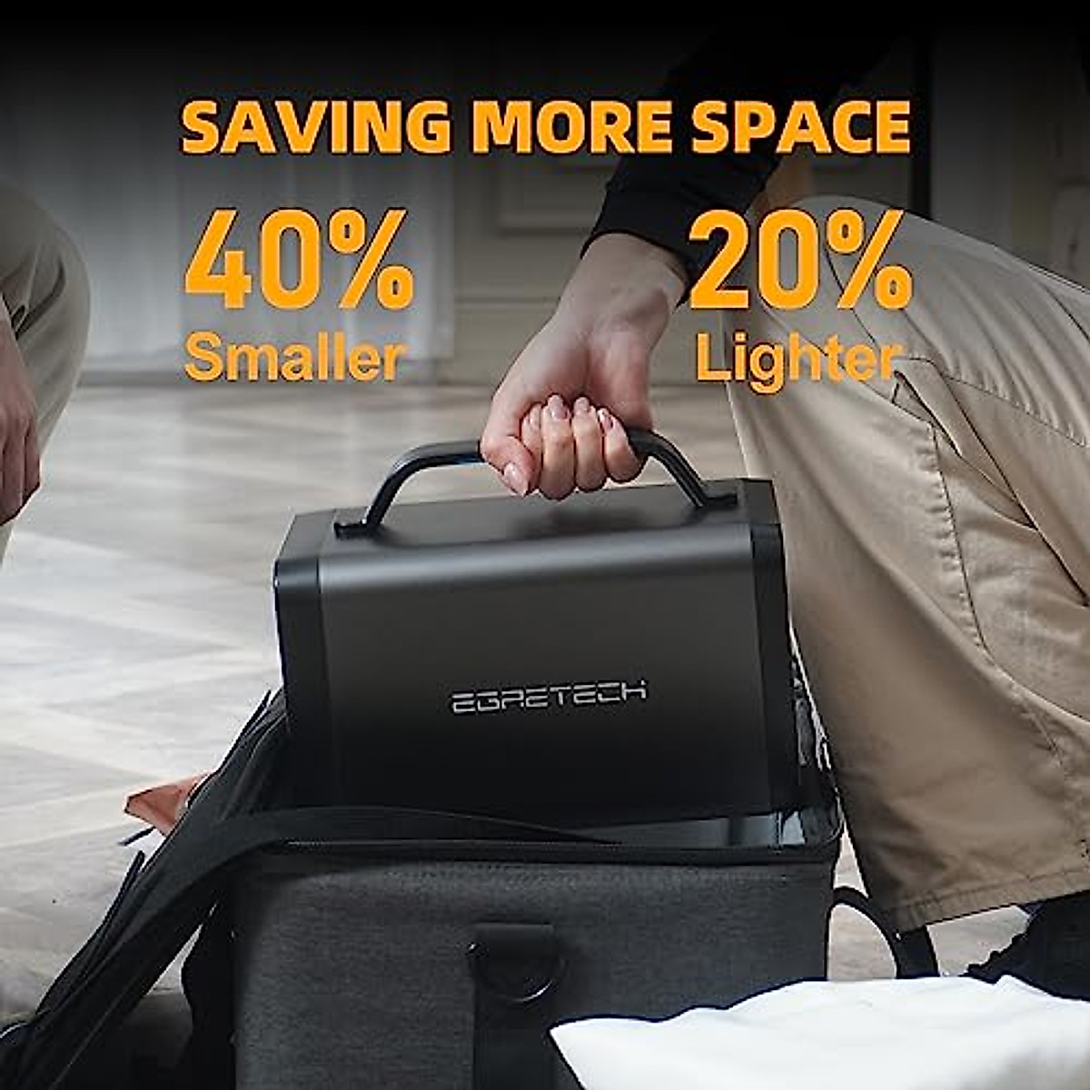 Portable Power Station 500Wh, Egretech Sonic 600W Solar Generator, Backup Lithium Battery with ...