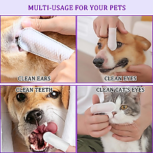 IGIYI Ear Finger Wipes Cleaner for Dog Cat,Bigger Size Gently Remove Ear Wax Dirt Odor,Sooths & Deodorizes, Relieve Ear Itching, Prevents Ear Infections, Natural Ingredients, 60 Count