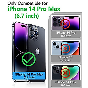 ATATOO Wallet Case for iPhone 14 Pro Max with Card Holder, Sliding Camera Cover, Military Grade Protective Case Compatible with iPhone 14 Pro Max 6.7 Inch 2022 - Black