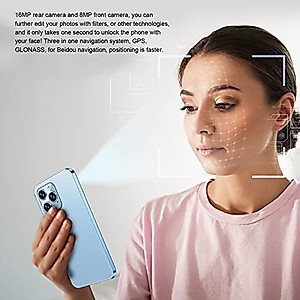 Tbest iPhone Under 200 Dollars Unlocked,Cricket iPhones,I14pro Max Unlocked Smartphone for Android 11 6.1in 4GB RAM 64GB ROM Mobile Phone 128G Expansion 4G Network 4000mah Battery (US Plug)