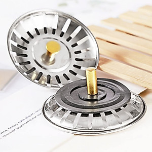 HEMOTON 10pcs sink strainer bathtub sink stopper sink basket shower drain covers bathtub drain stopper Kitchen Sink Filter bathtub stopper anti-blocking Sealing water cover Stainless steel