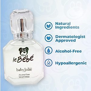 Baby Jolie Le Bebe Kids Perfume with Flower and Fruits Scent – Baby Perfume with Delicate Fragrance – Alcohol Free Baby Cologne Spray for Kids and Toddlers