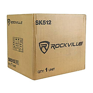 Rockville SK512 PACKAGE 12" 1400w Loaded K5 Car Subwoofer Enclosure+DB11 Amp, Black