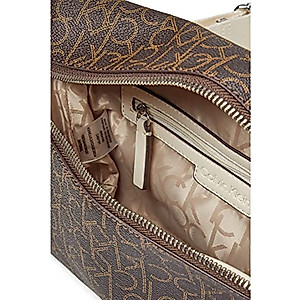 Calvin Klein Lola Signature Crossbody Brown/Khaki/White PROCESSING PROCESSING