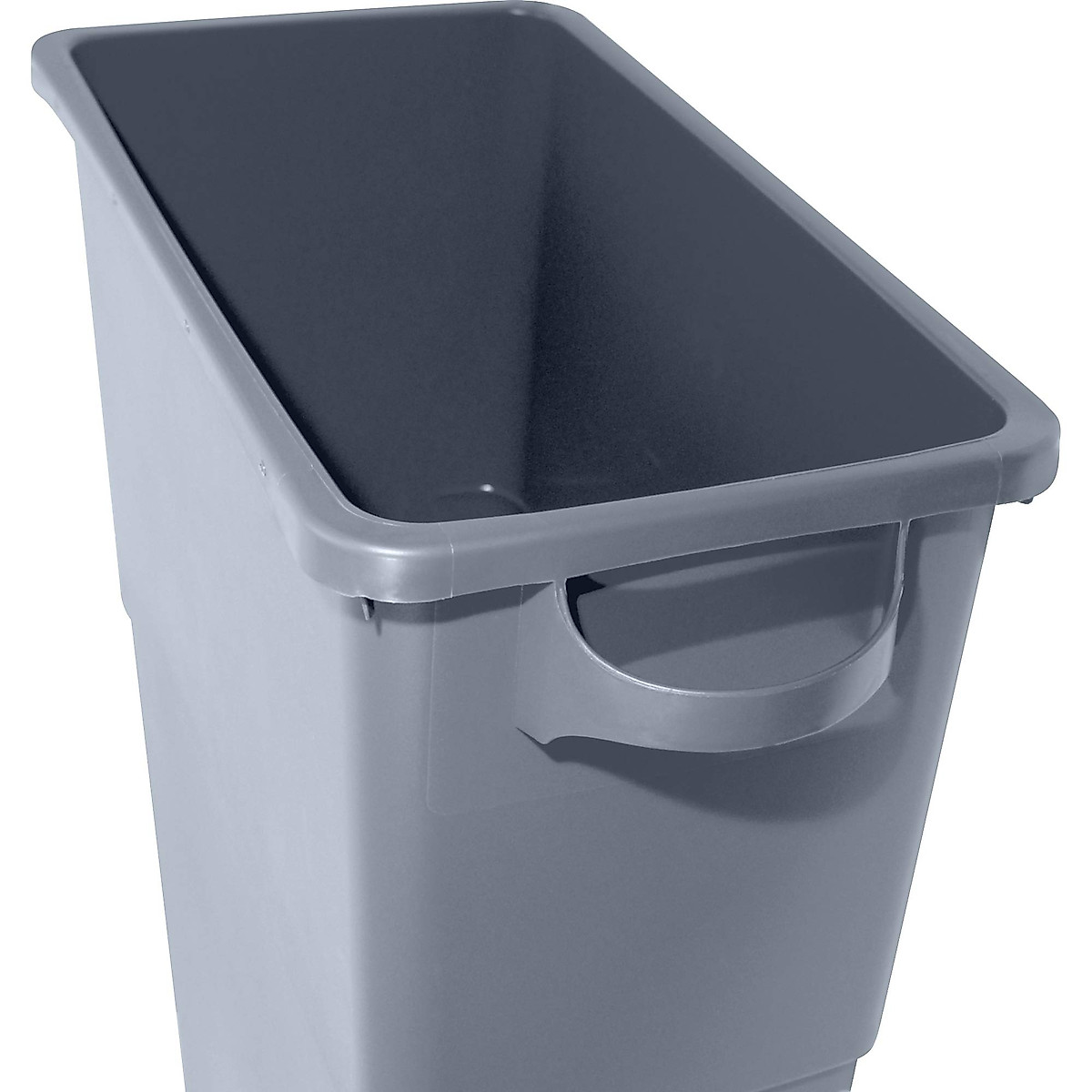 Genuine Joe GJO60465 Plastic Space Saving Waste Container, 23 gallon Capacity, 23" Width x 30" Height x 11" Depth, Gray