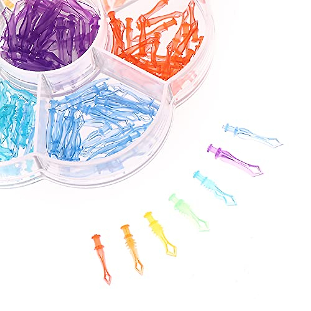 210 Pcs Dental Plastic Poly Wedges Dental Diamond Wedges Autoclave Medical Plastic Disposable Interdental Composite Restoration Materials Dentistry Tool,7 Sizes Kit