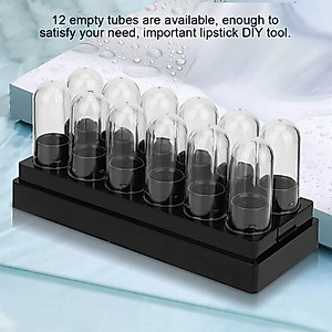 12pcs Mini Lip Gloss Tube Empty Lip Balm Containers, Plastic Lipstick Sample Tube Mini Lip Balm Empty Tube DIY Cosmetic Tool