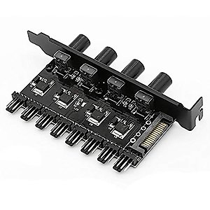 EKDJKK 12V Chassis Fan Hub CPU Cooling, Cooling Fan Hub, Computer CPU Cooling Fans, Adapter Chassis Fan and CPU Fan Hub PC Fan Controller, 3 Pin 4 Pin to 8 Pin CPU Power Adapter