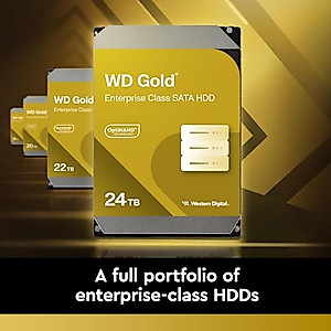 Western Digital 4TB WD Gold Enterprise Class Internal Hard Drive - 7200 RPM Class, SATA 6 Gb/s, 256 MB Cache, 3.5" - WD4003FRYZ