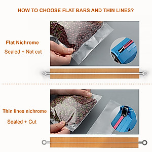 Impulse Heat Sealer Replacement Parts Strip - Repair Parts - Food Saver sealer Parts for PFS-200 2 Pieces 200 mm