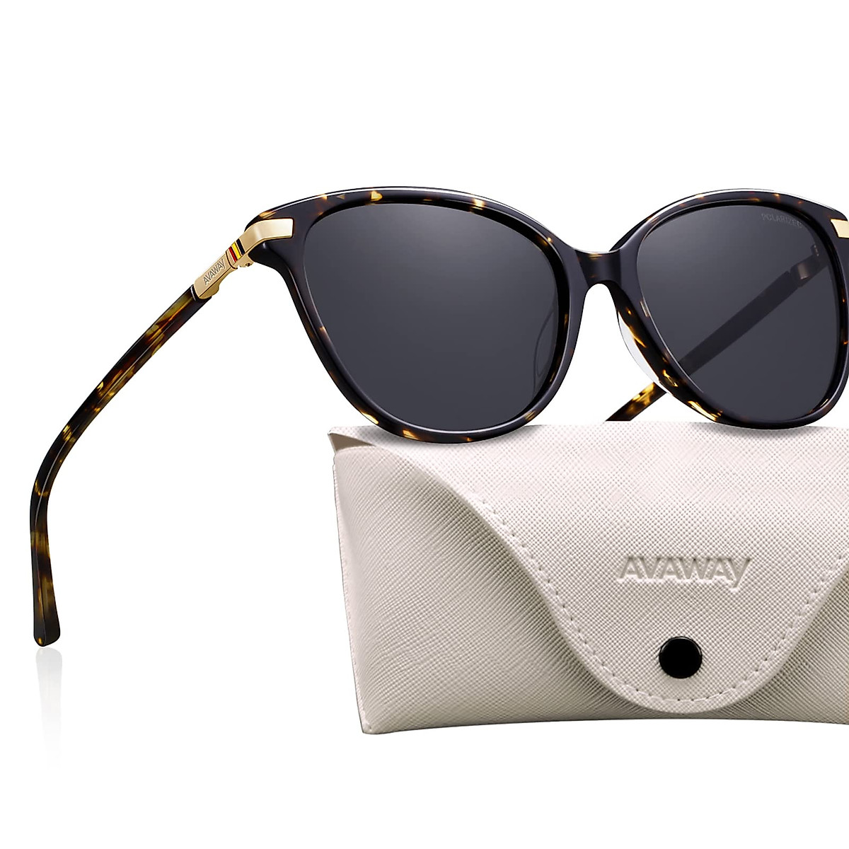 AVAWAY Acetate Cat Eye Sunglasses for Women Trendy 2024 Polarized UV Protection Lightweight Cateye Sun Shades Ladies Sunnies