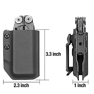 Kydex Multitool Sheath for Leatherman Wave & Plus, Fits Wave Plus, Multi-Tool Not Included (Black)