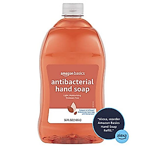 Amazon Basics Antibacterial Liquid Hand Soap Refill, Light Moisturizing, Triclosan-Free, 56 Fluid Ounces, 1-Pack (Previously Solimo)