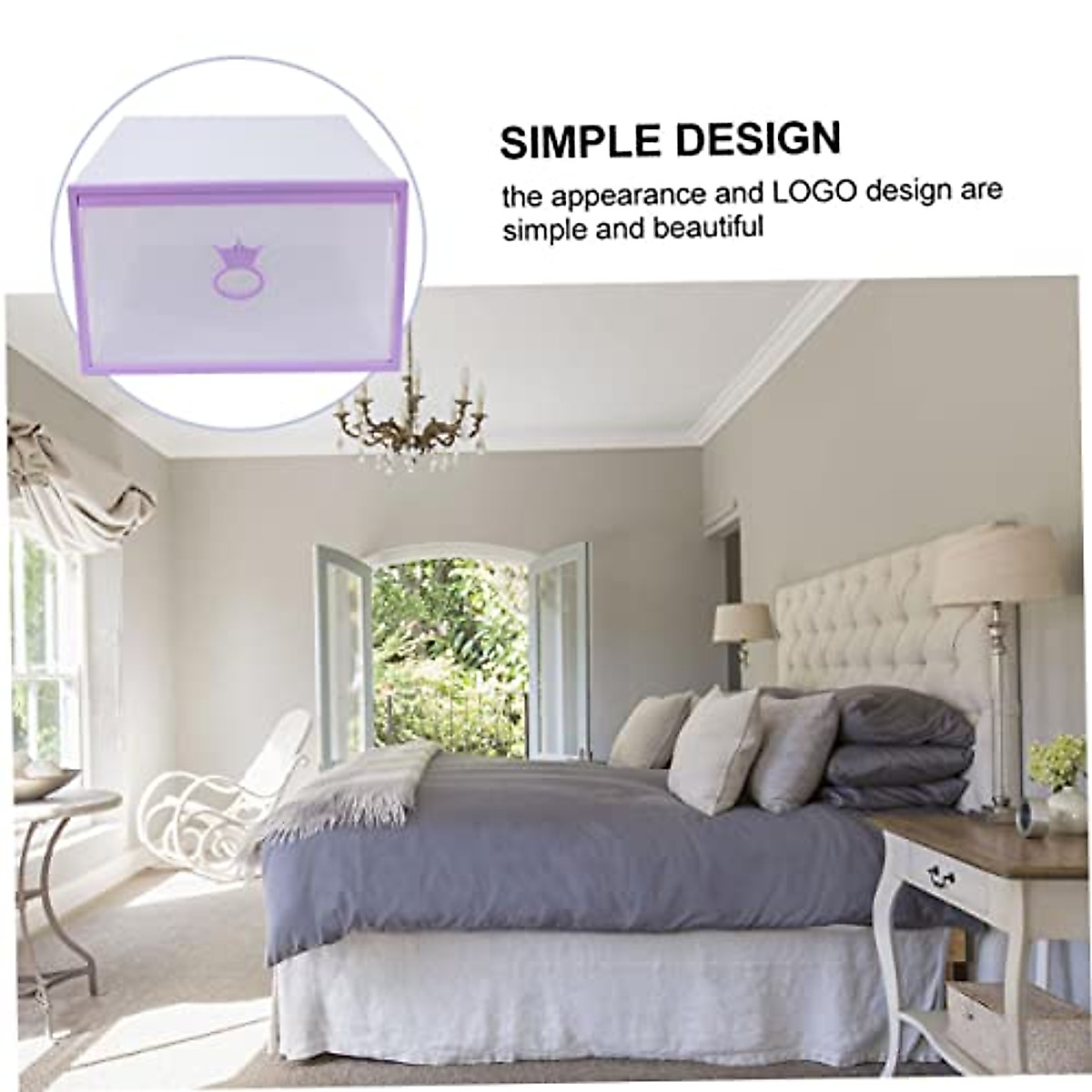 Amosfun 4pcs Box Plastic Shoe Storage Box Shoe Storage Cubes Sneaker Drawers Out Shoe Drawer Boot Drawer Shoes Clear Stackable Shoe Drawer Folding Shoe Rack Organizer Purple High Heel