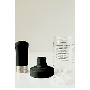 Glass Salad Dressing Bottle: Premium Borosilicate Salad Dressing Shaker with Mixer Insert • Leak Proof Salad Dressing Blender and Dispenser with Measurements and Recipes • Reusable Vinaigrette Cruet