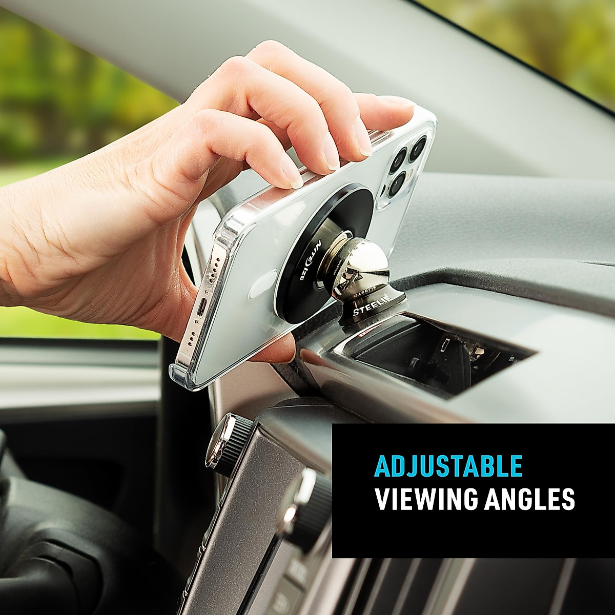 Nite Ize Steelie Orbiter Plus Dash Mount - Magnetic Phone Mount for Car Dashboards - Car Phone Holder Mount - Car Dashboard and Cell Phone Accessories - Phone Mount with Neodymium Magnets