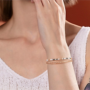 JoycuFF Morse Code Bracelets for Daughter Niece Inspirational Bracelets for Women Mom Encouragement Valentine's Day Mother's Day Birthday Graduation Gifts Meaningful You Make a Difference