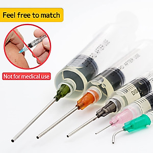 Glue Applicator Syringe with Blunt Tip Needle and Cap, for Liquid, Glue, Ink, Perfume, Lip Gloss Making
