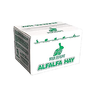 High Desert Alfalfa Hay - Dried Natural Alfalfa Hay for Rabbits, Guinea Pigs, Chinchillas, and Ferrets - Protein and Fiber Rich Food for Small Animals - Healthy Pet Food